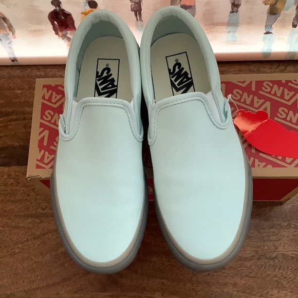 Vans | Shoes | Vans Classic Slipon Transluscent Gum 75 Mint Green Nwb ...